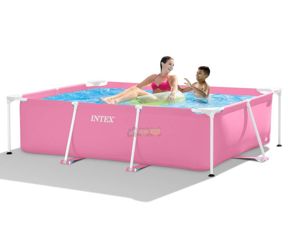 Купить Каркасный бассейн 220 x 150 x 60 см Pink Rectangular Frame Pool ...